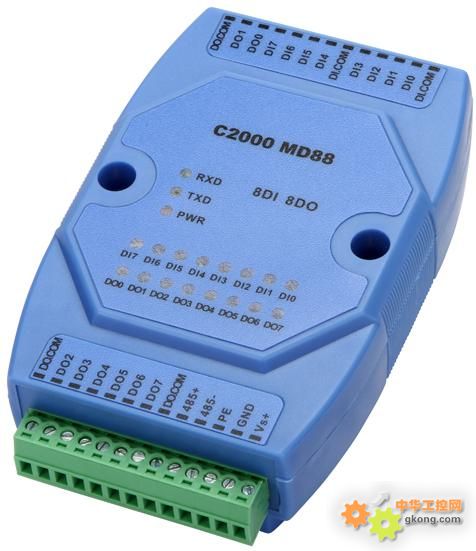 工控产品-485总线 MODBUS RTU 开关量采集控制模块-C2000 MD88