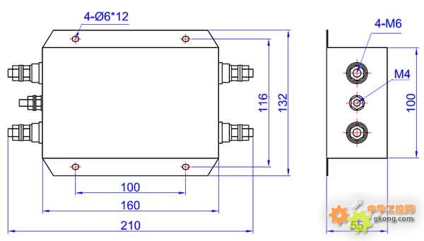 1000V高压直流电源滤波器FDBG-100S2-滤波器 变频器 直流滤波器-